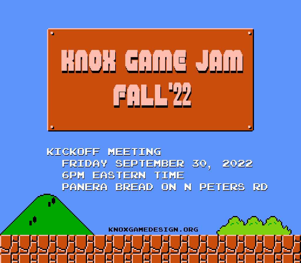 Fall ’22 Knox Game Jam kickoff meeting | Knox Game Design